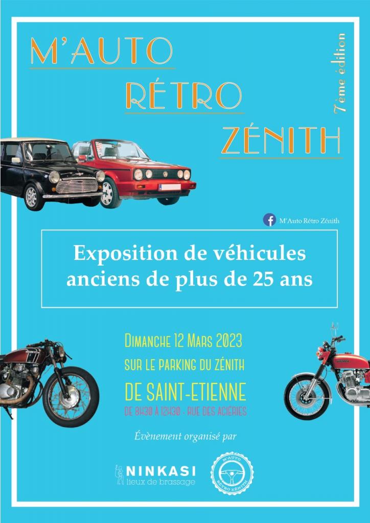 M'auto rétro Zénith à SAINT-ETIENNE le 12 mars 2023