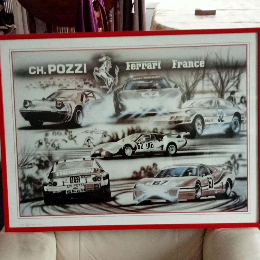 CADRE FERRARI FRANCE CH. POZZI Désign ENZO. M à vendre