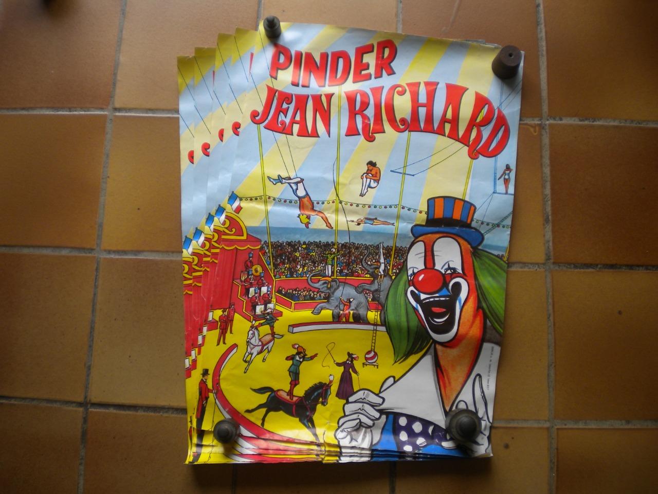 Lot 13 affiches cirque Pinder Jean Richard à vendre