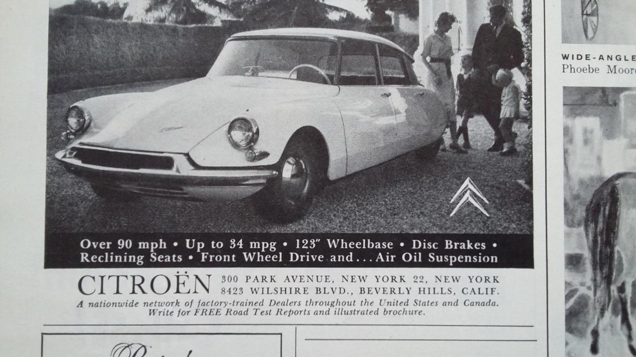 Publicité américaine Citroën DS 19 à vendre