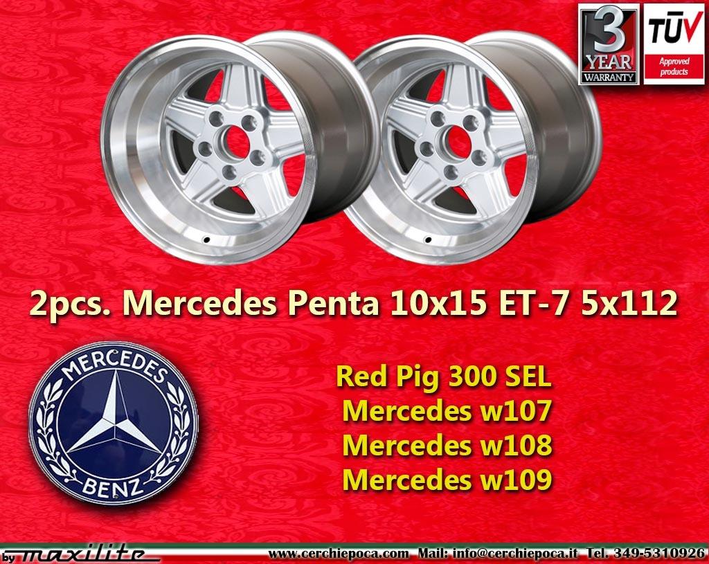 Jantes Mercedes Penta 10x15 ET-7 w107 w108 w à vendre