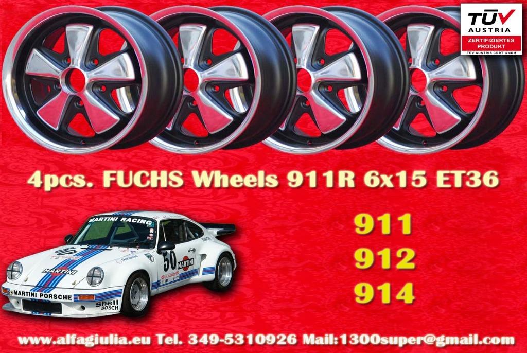 4 pcs jantes Porsche Fuchs 6x15 ET36 356 C SC 911 à vendre