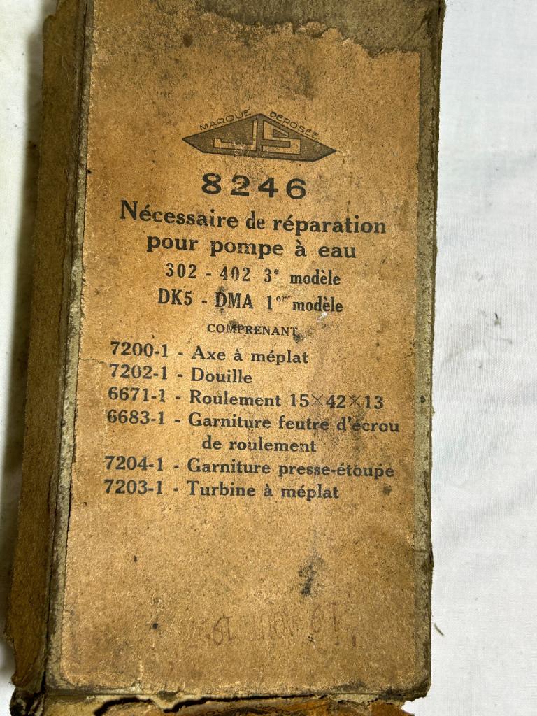 Nécessaire pompe a eau PEUGEOT 402 - 302- DK5- DMA à vendre