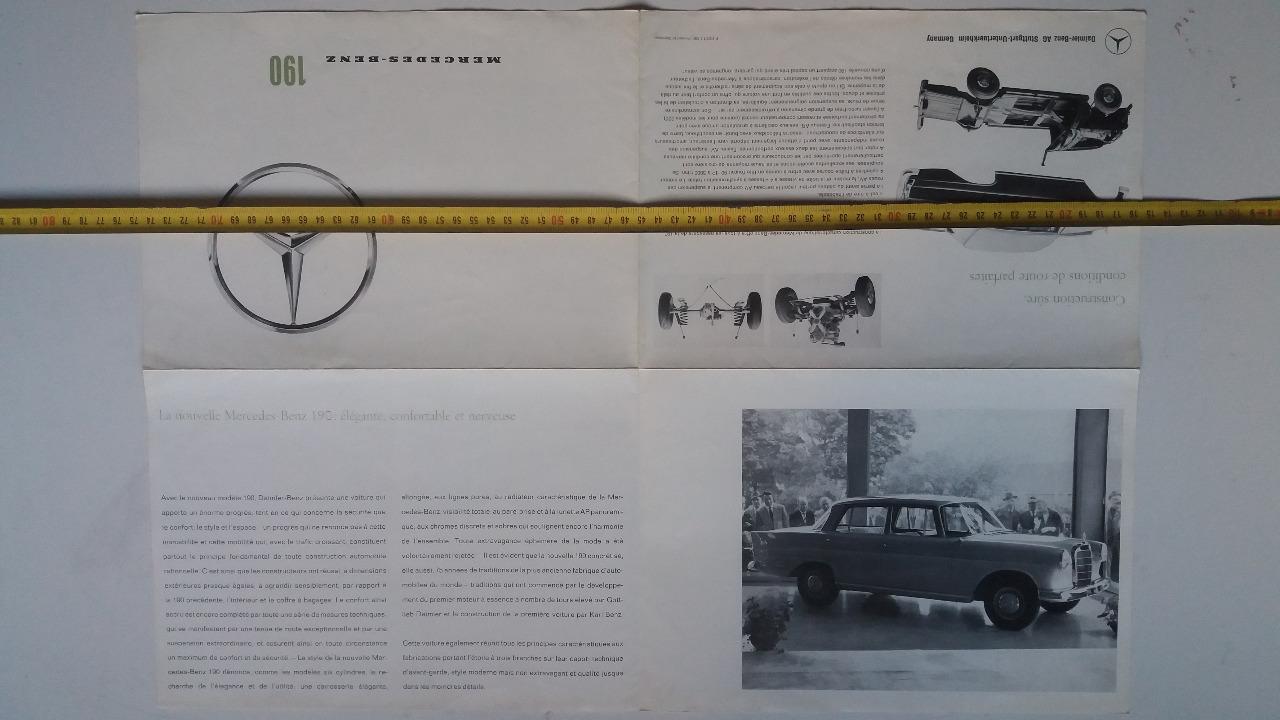 Lot de 2 Brochure Mercedes 190 etLP / LPS 322 à vendre