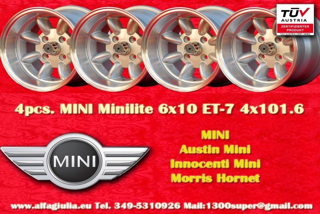 4 pcs jantes Mini Minilite 6x10 ET-7 Mini Mk1-3 85 à vendre