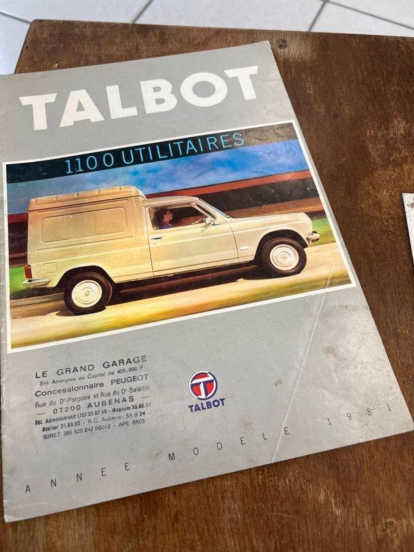 Catalogues talbot divers à vendre